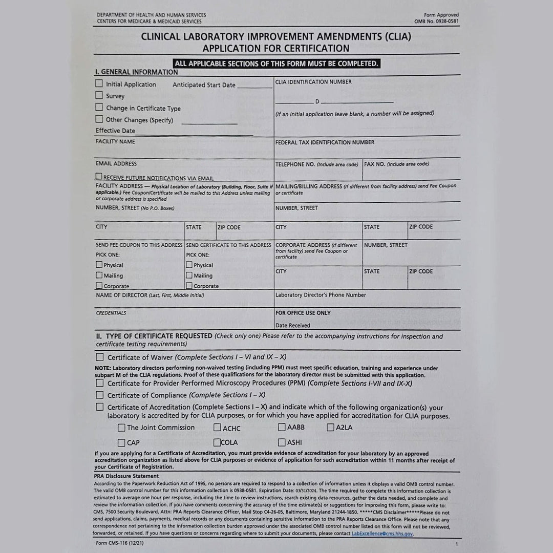 CLIA & Accreditation Application Processing – Lab Advise Experts